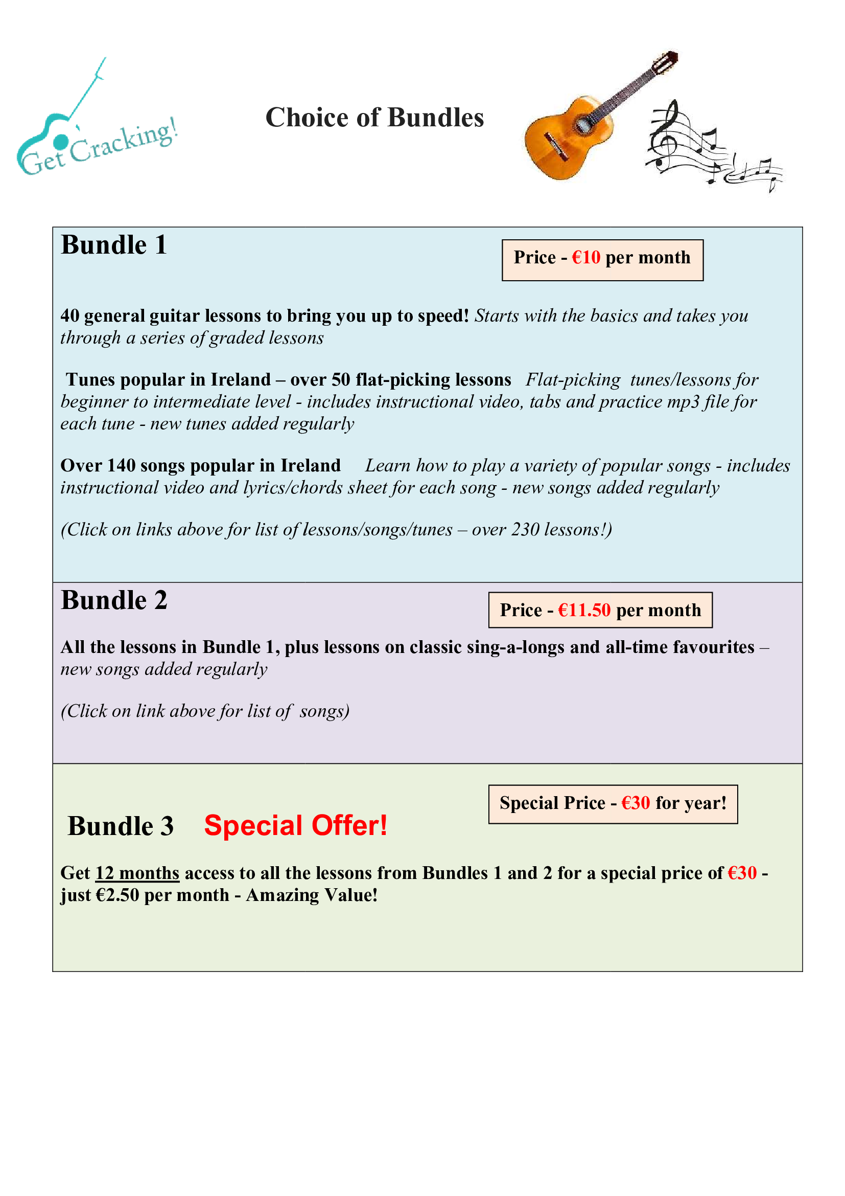 Lesson Bundle Options – getcrackingguitar